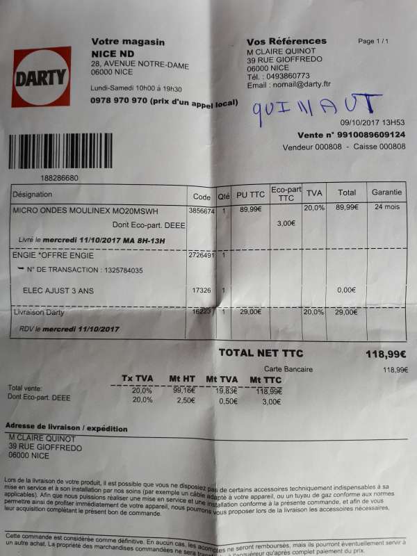 DARTY | 1 signalement